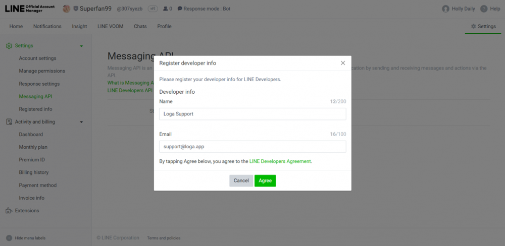 วิธีสร้าง LINE Messaging API ให้ระบบ Loga ส่งข้อความผ่าน LINE OA - Loga