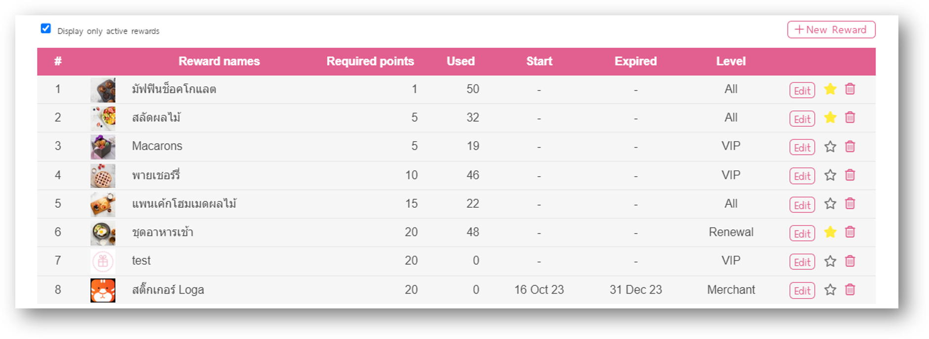 How to create rewards - Loga